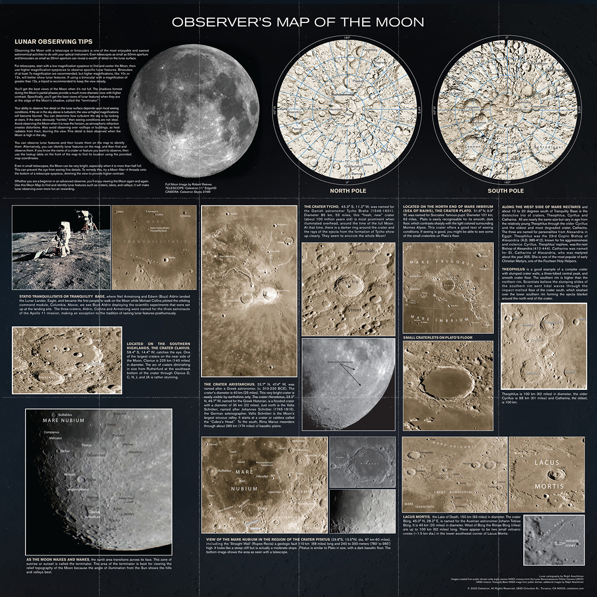 Celestron Observers Map Of The Moon | First Light Optics